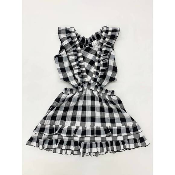 Little Mass | Dresses | New Little Mass Girls Ruffle Check Dress With ...
